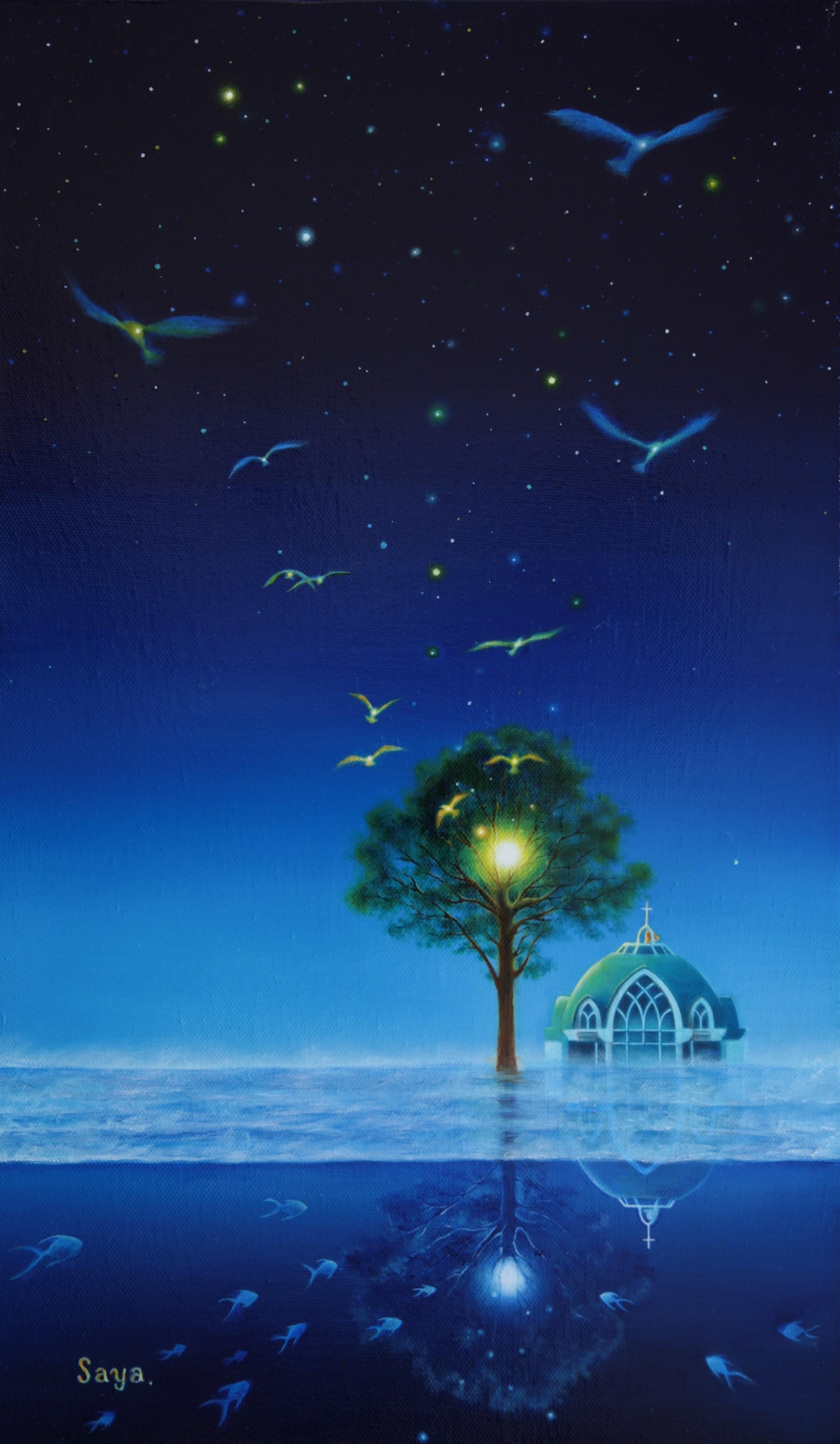 愛弟子作品☆画家 SAAYA【ドリームツリー】〜THE TREE MAKES DREAMS COME TRUE〜 ｜色彩のソムリエ（画家）｜coconalaブログ